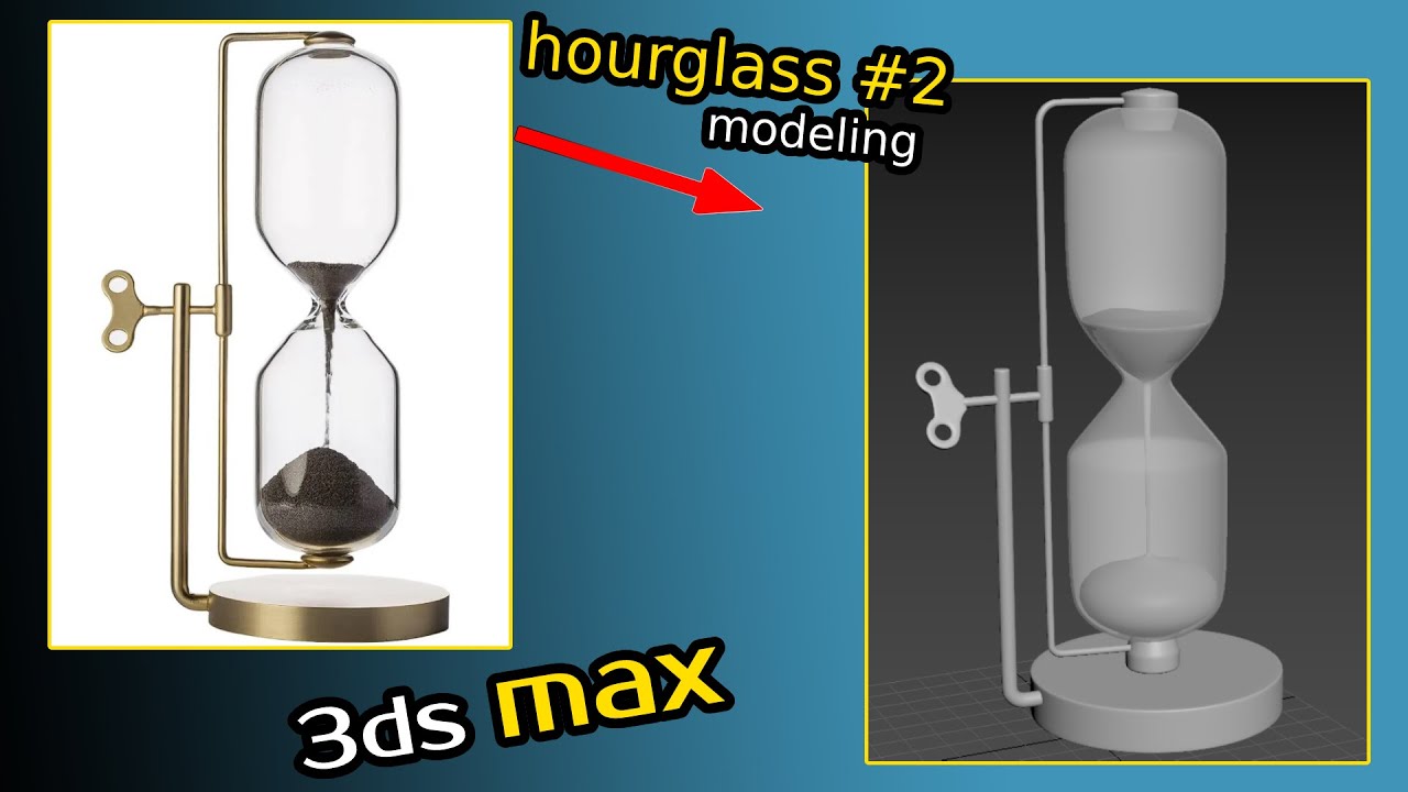 hourglass modeling in 3dsmax #2bgamer | 3dsmax | modeling | - YouTube