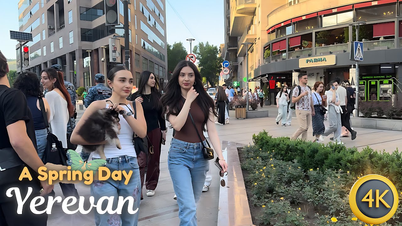 [4K] Step into Spring | Walking Tour Through Yerevan’s Busy Streets and ...