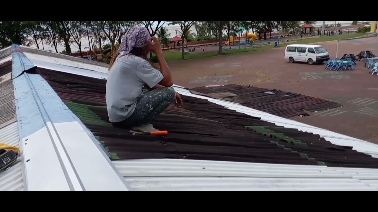 Tukar atap, bumbung , asbestos. kedai .seaside Pontian, #AwiEkontraktor ...