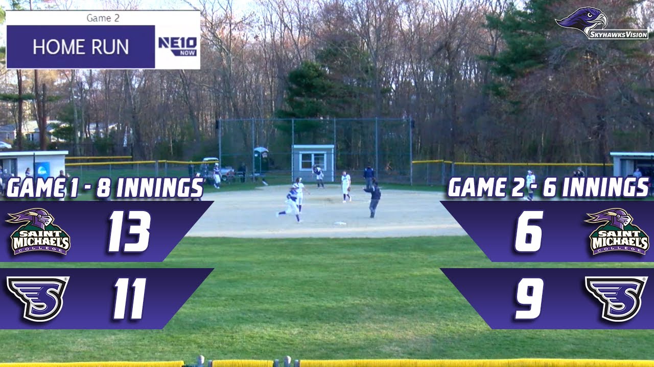 Stonehill Softball Doubleheader Highlights vs St. Michael's - YouTube