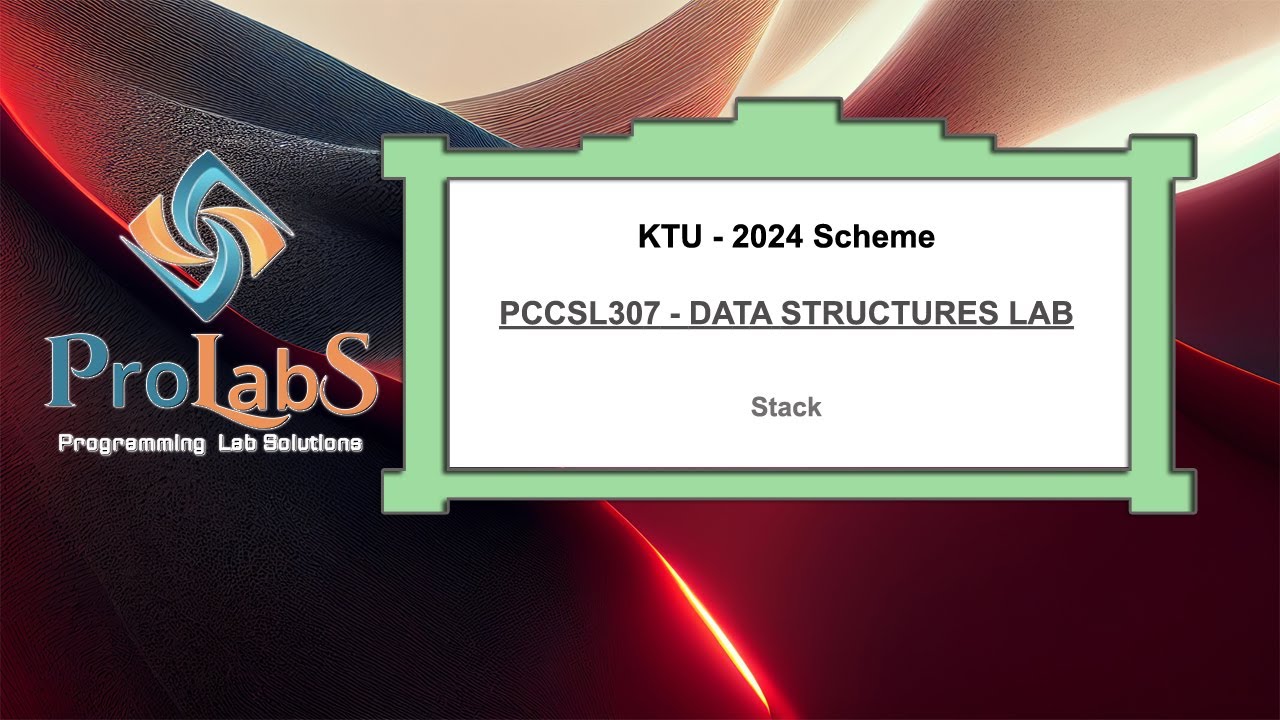 KTU-2024-PCCSL307-Data Structures Lab- Stack - YouTube