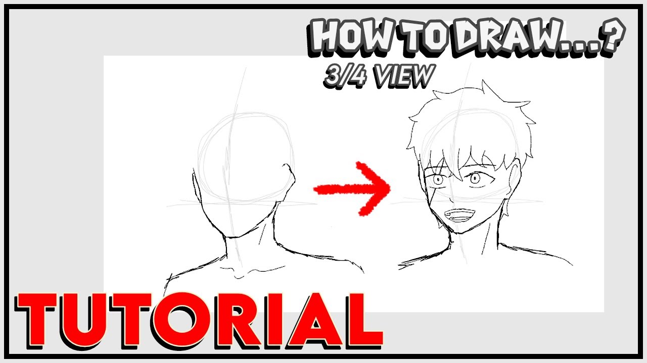 How to draw a head in 3/4 point of view! | Tutorial | TwistWonder - YouTube