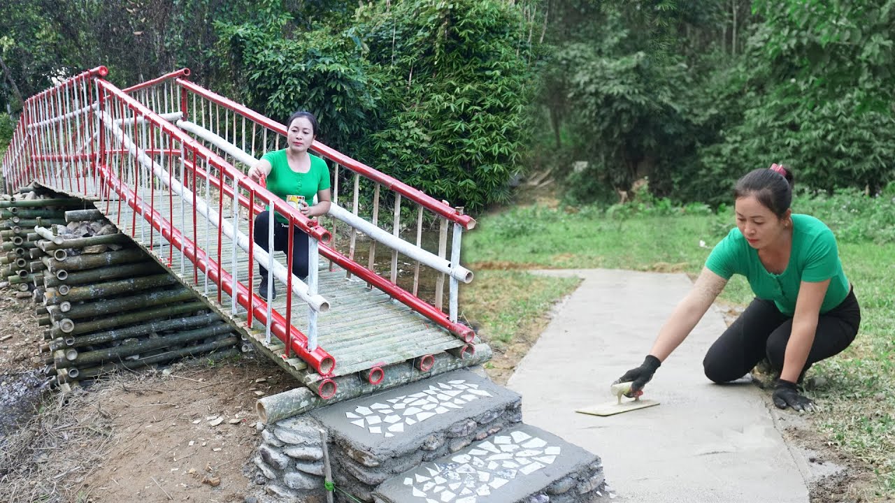 Building Complete Bridge And Concrete Road Strip From New Bridge To ...