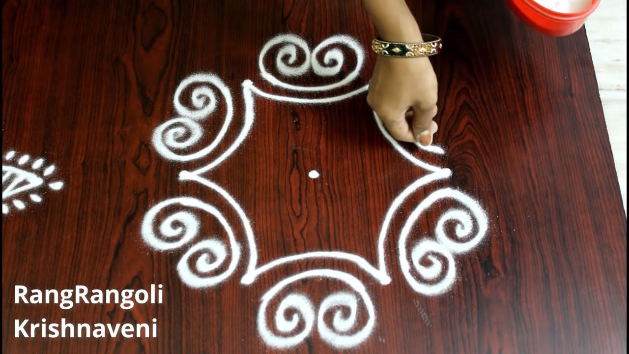 Easy to draw 3 dots Kolams | Simple & Small Muggulu | Easy Daily ...