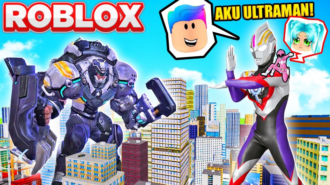 ULTRAMAN MELOBI DAN POWER RANGERS LOLLY MELAWAN BOSS ROBOT DI ROBLOX ...