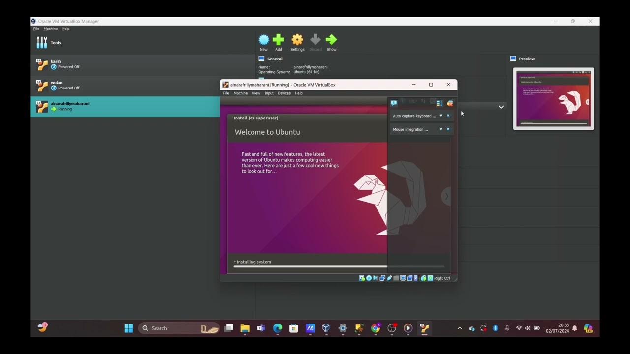 Tutorial Install Ubuntu dengan VirtualBox - Tugas Sistem Operasi - YouTube
