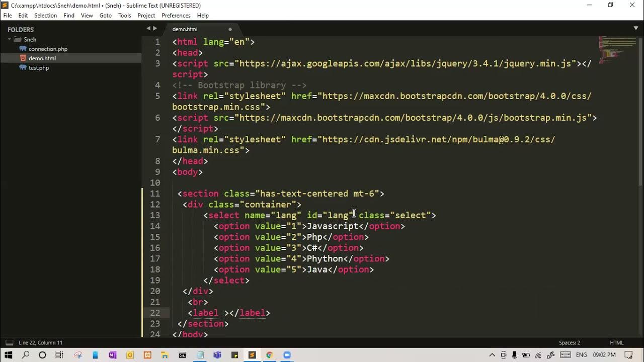 How to get value and text from the select tag using JQuery | How to get Data from Dropdown - YouTube