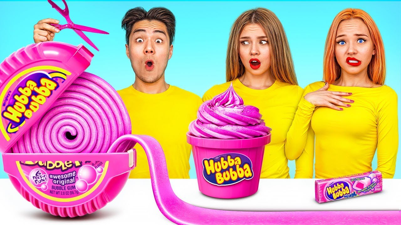 Desafío de comida grande, mediana y pequeña | Bromas con comida gigante ...