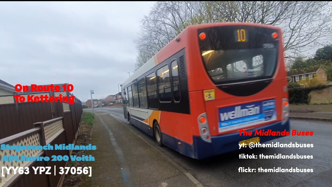 Stagecoach Midlands ADL Enviro 200 Voith (YY63 YPZ | 37056) - YouTube