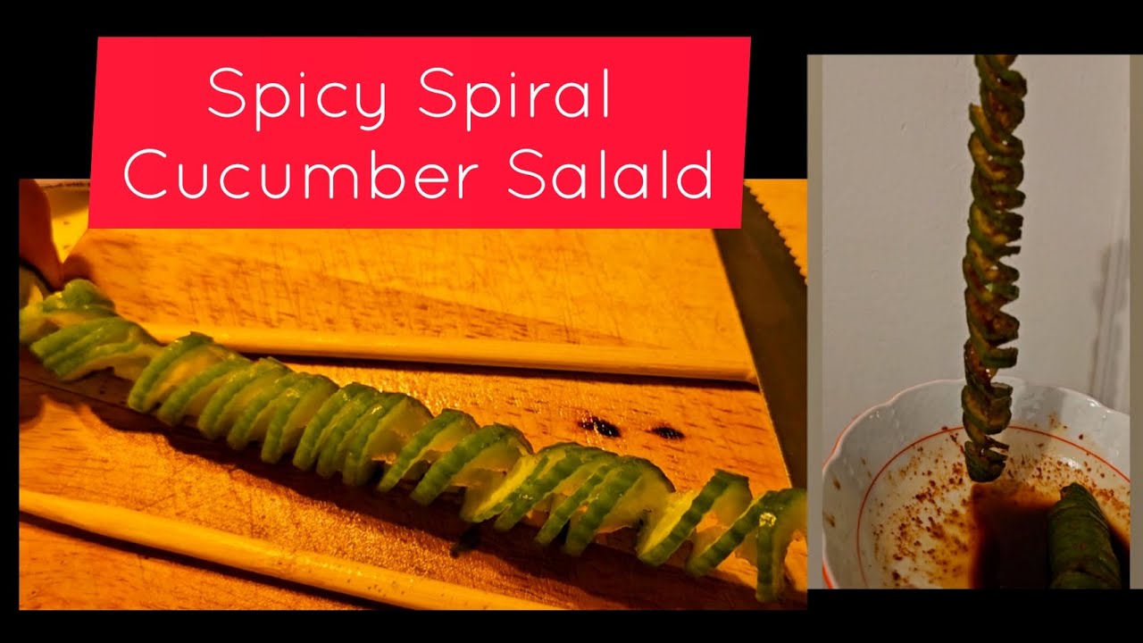 How to make | Spiral cut Cucumber Salad #asmr - YouTube