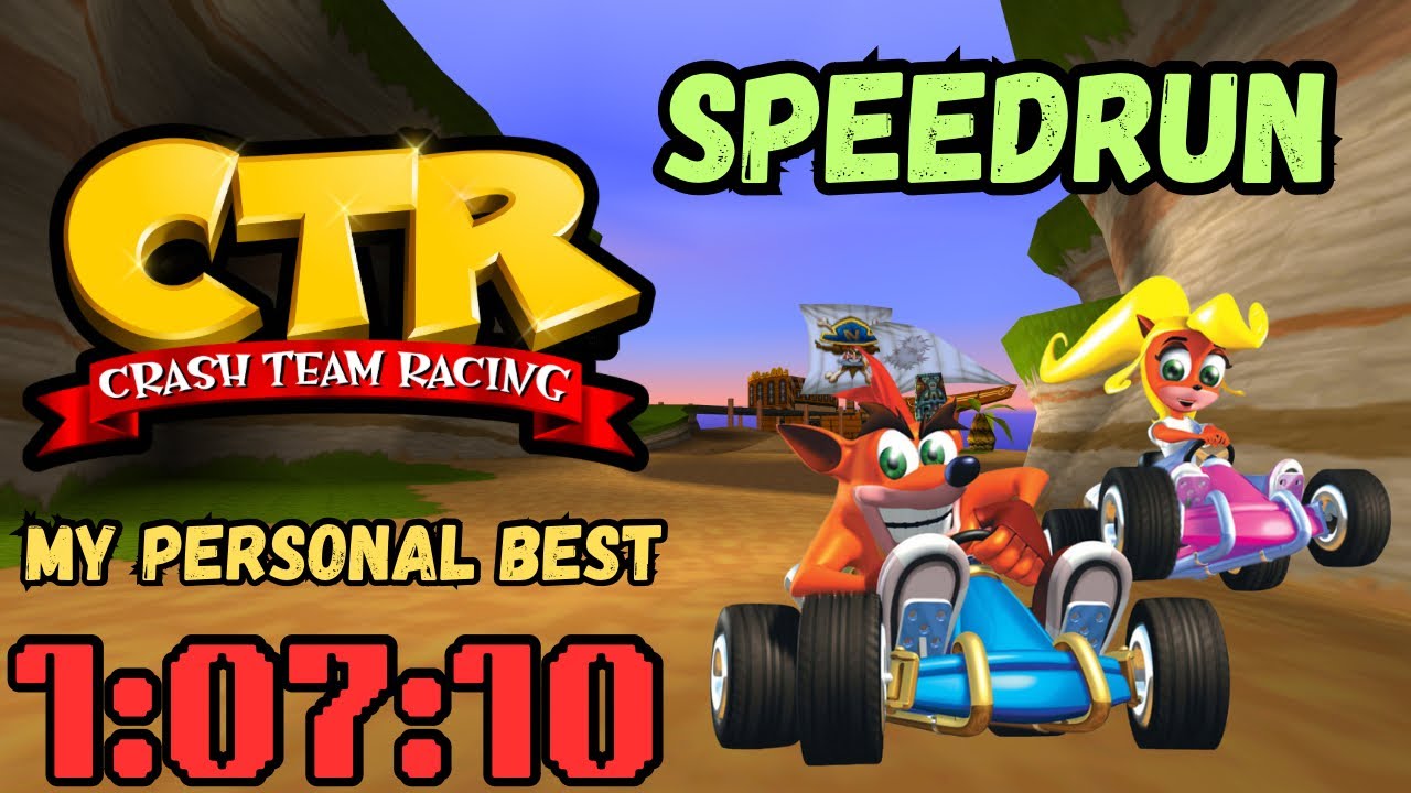 Crash Team Racing Speedrun Character Randomizer PB [1:07:10] - PS1 - YouTube
