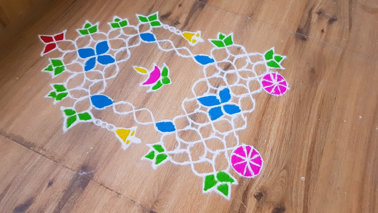 Easy radam muggu | Sankranthi muggulu 2021| Rangoli design | Radam ...