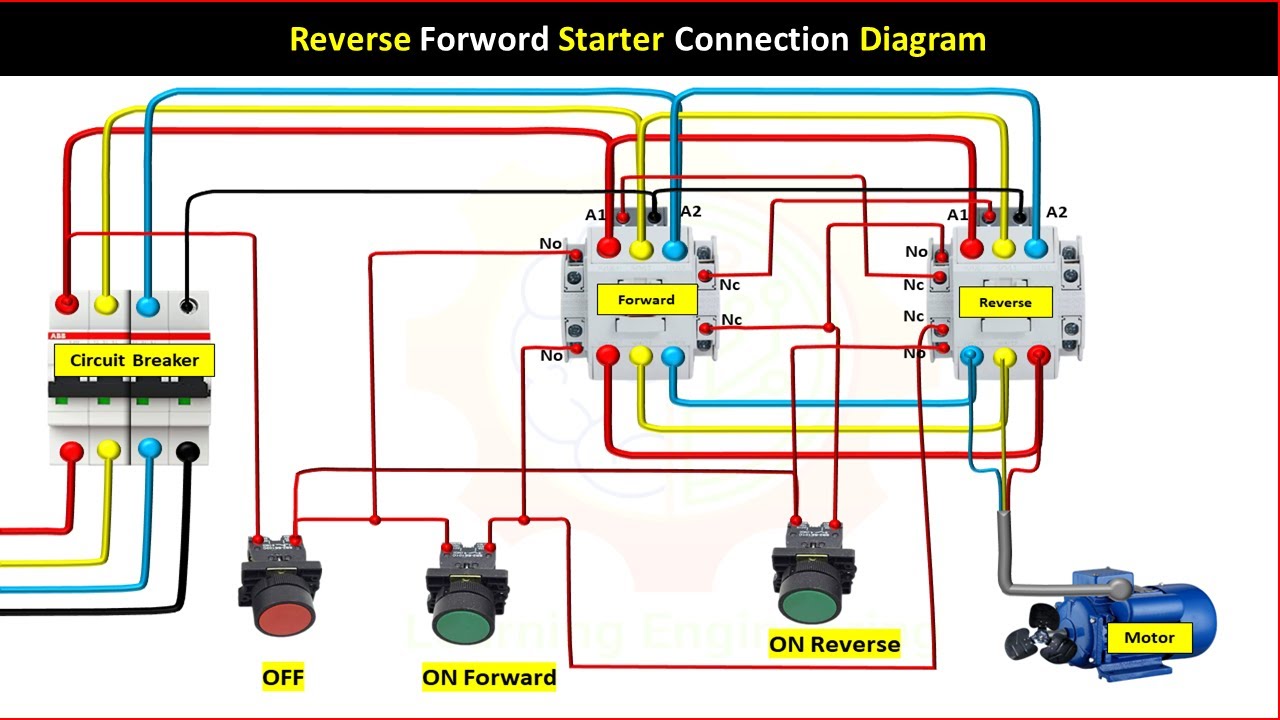 Reverse Forword Starter Connection Diagram #learning_engineering_bangla ...