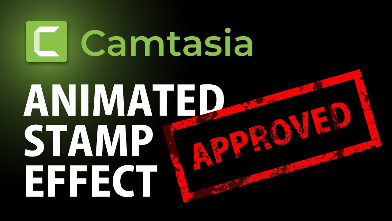 How to create animated STAMPING effect in Camtasia | Camtasia Tutorial ...