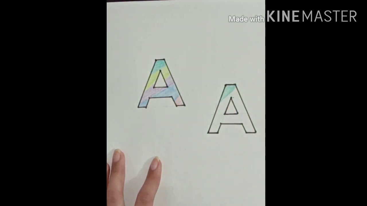 Block Style Alphabet (A) - Art & Craft - YouTube