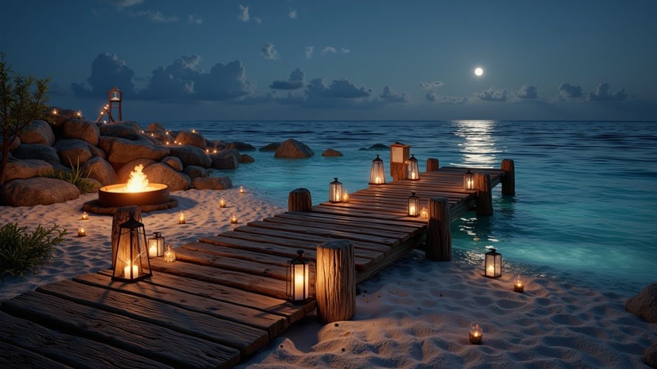 Moonlit Ocean Waves ASMR: Relaxing Beach Music for Deep Sleep & Serene Calmness - YouTube