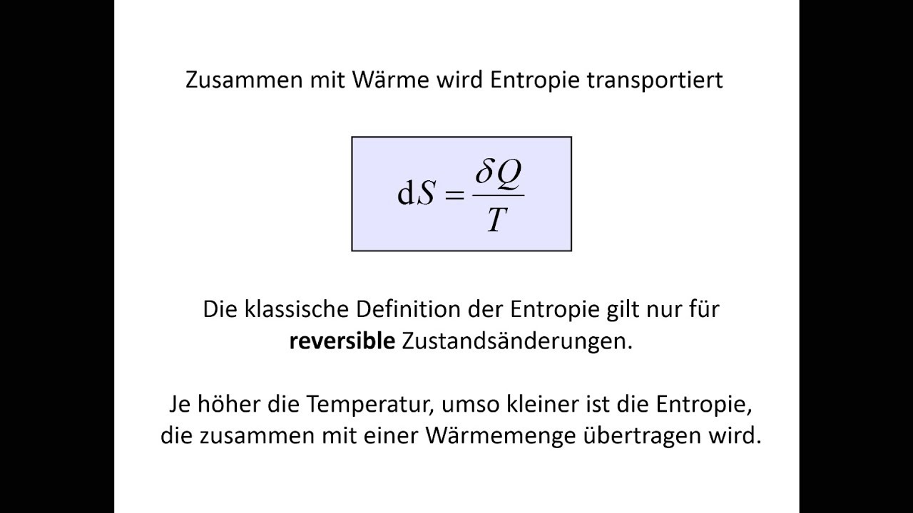 Entropie, klassische Definition - YouTube