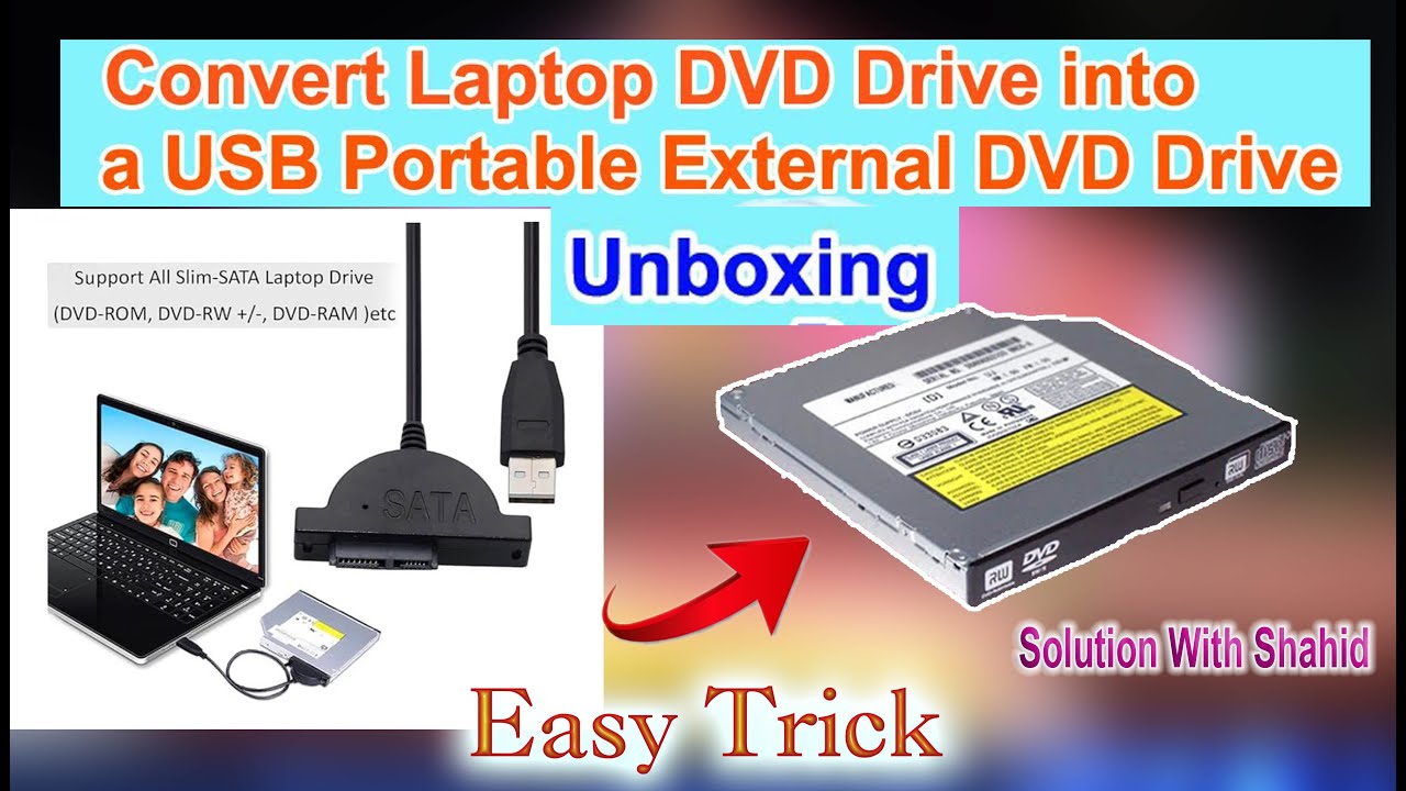 inrernal DVD को External कैसे बनाएं? How to use Internal DVD Drive to ...