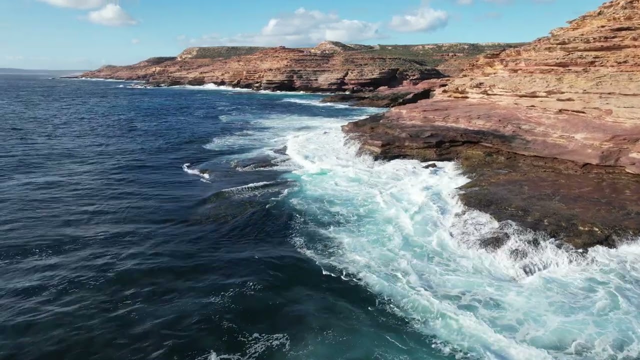 Drone wave surfing, Kalbarri, WA. - YouTube