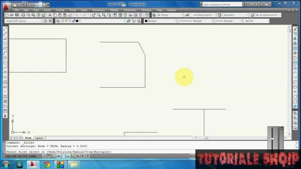 Tutorial 7 Autocad 2D Shqip (Modify Toolbar 3-3) - YouTube