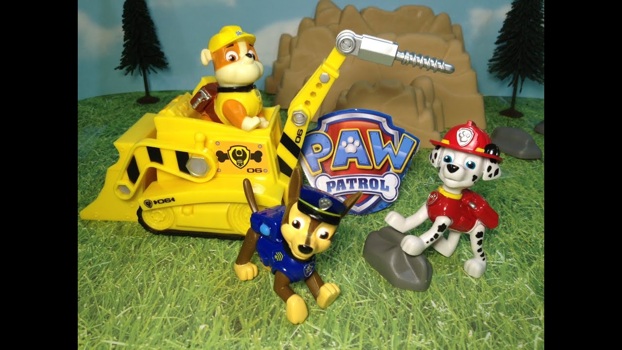 Paw Patrol Rubble Digging Bulldozer Toy Unboxing - YouTube