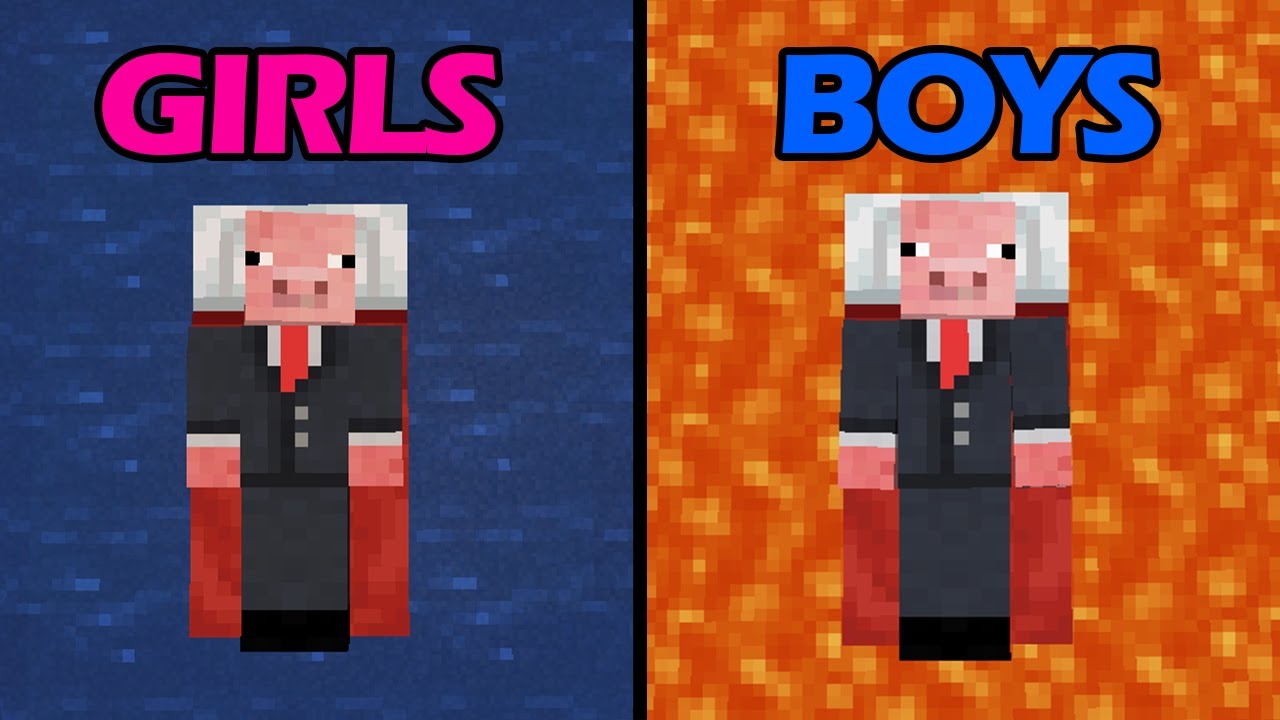 boys vs girls sleepover in minecraft - YouTube