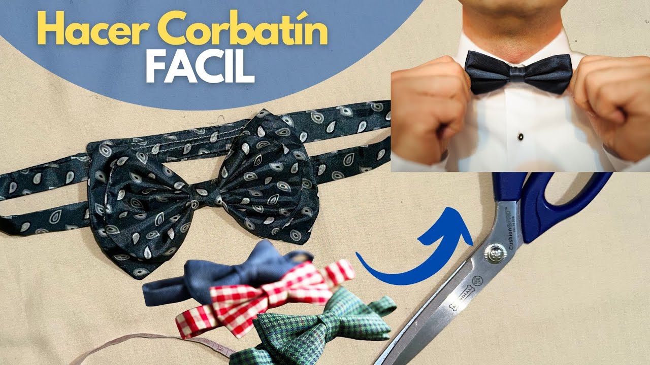 Aprende a hacer un elegante corbatín con poca tela - YouTube