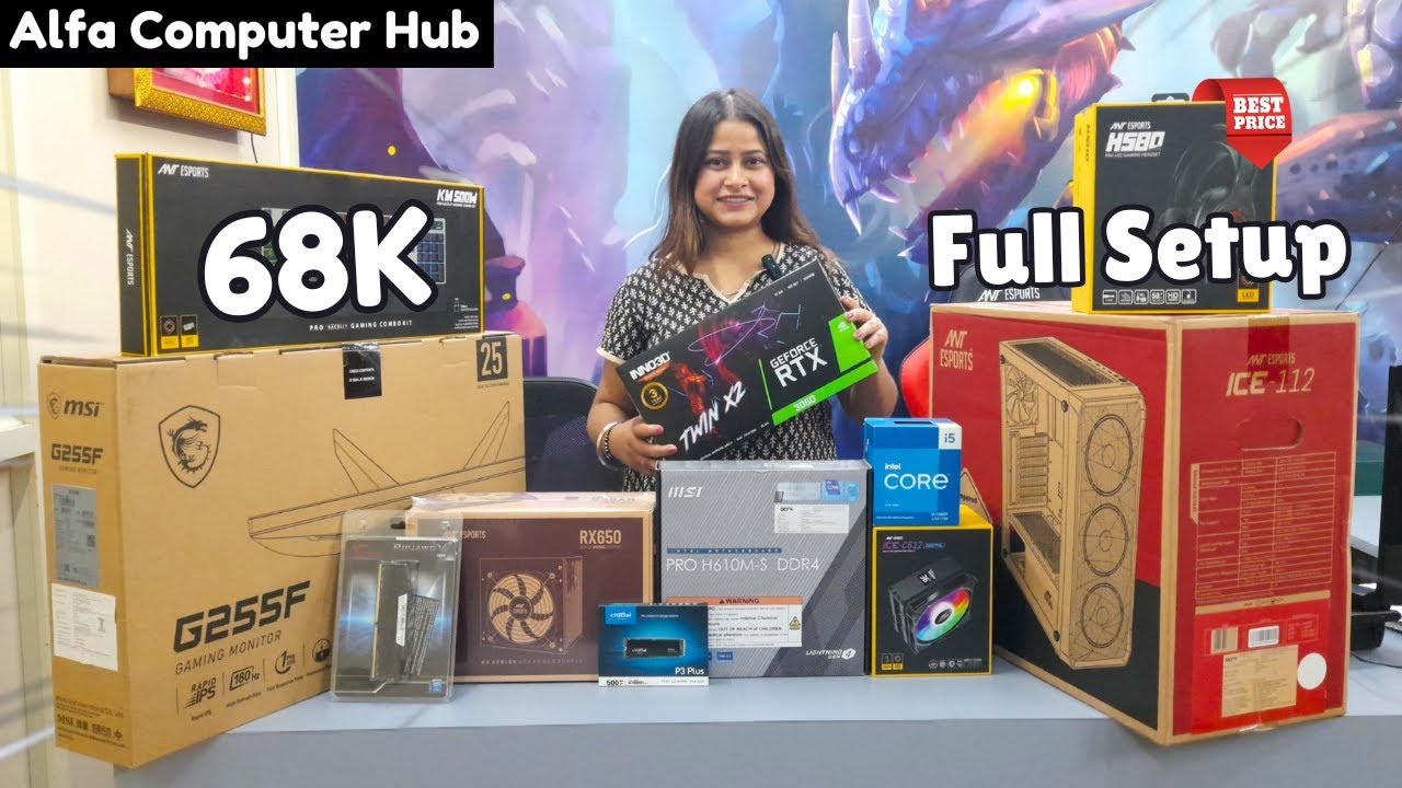 70,000/- Rs Best Gaming PC Setup | Full Budget Gaming PC Build With All ...