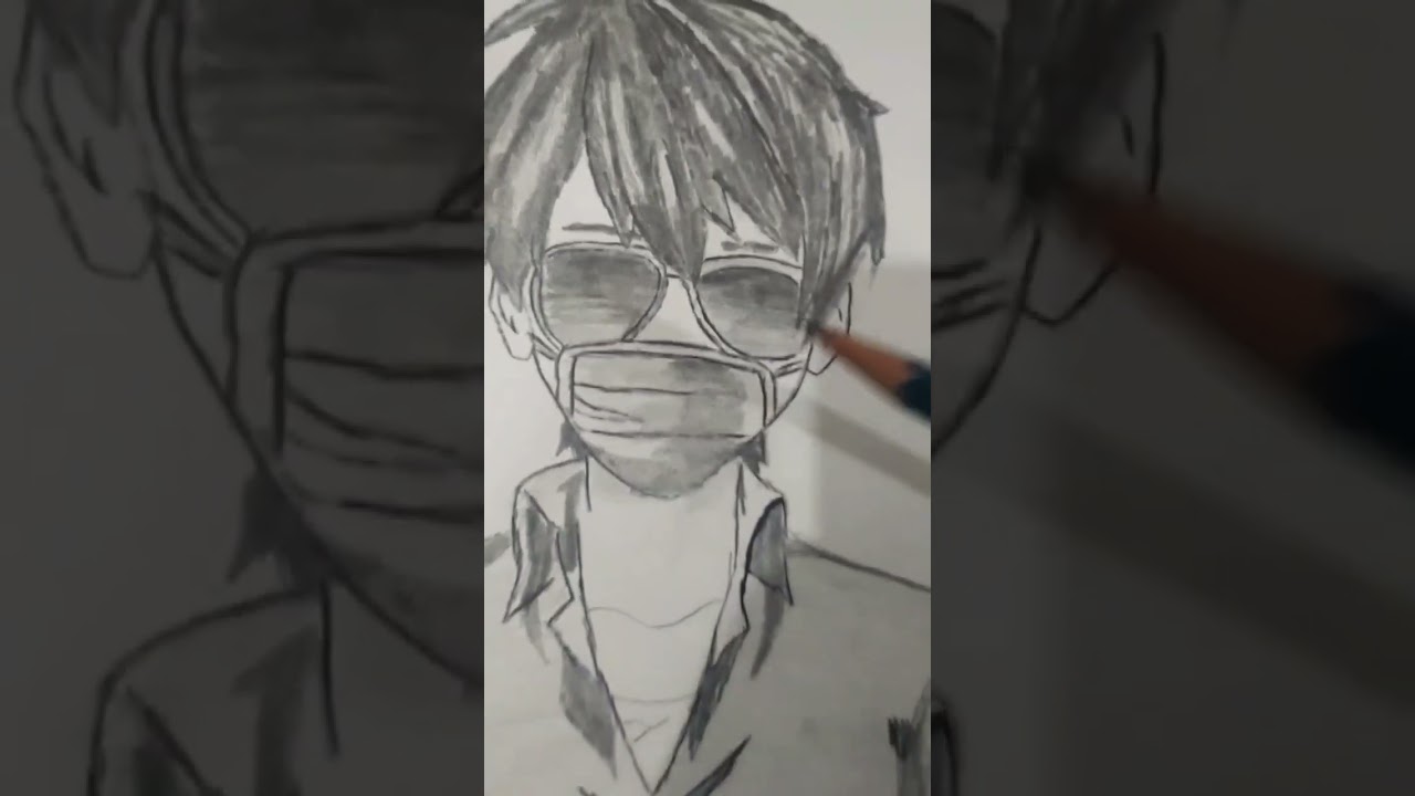 Anime boy in mask sketch art by me... #artist #art #sketch #artwork # ...