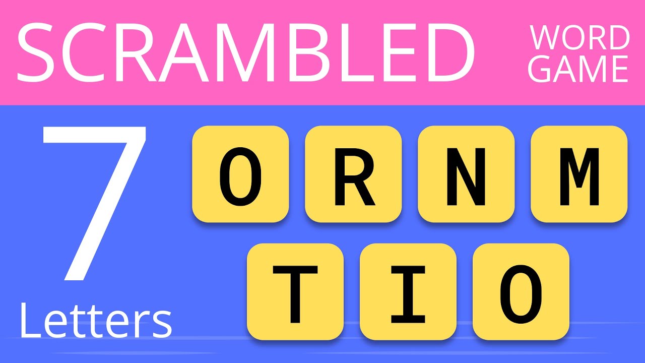 Scrambled Word - 7 Letter Words | # 27 | Scrambled Word Game ...