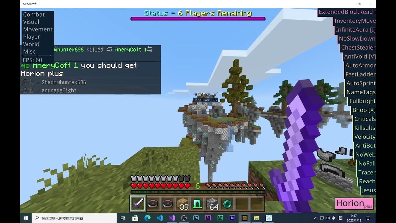 Horion - the best minecraft bedrock utility mod - YouTube