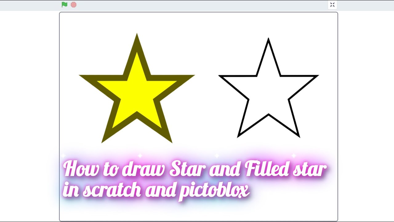How to draw a STAR and a FILLED STAR of any size in scratch and ...