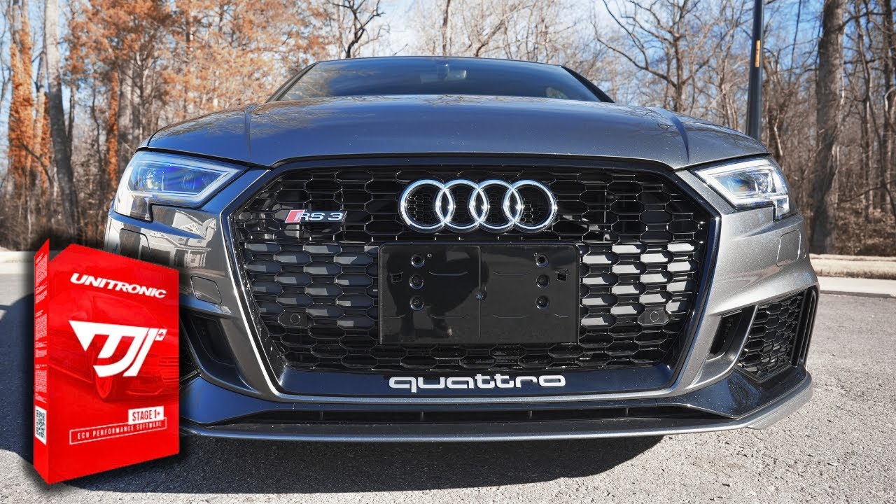 Audi RS3 Unitronic Stage 1+ Reaction! - YouTube