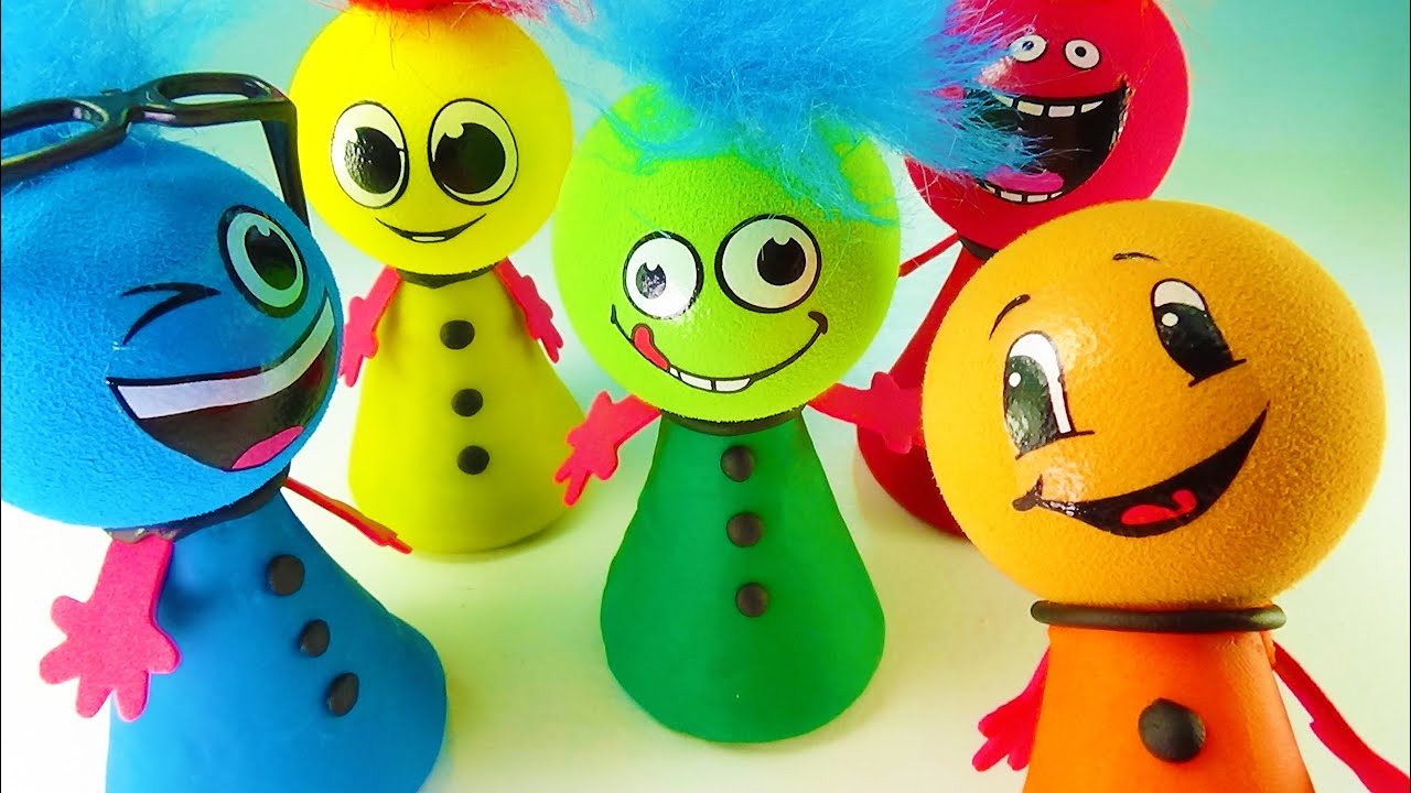 Smiley Face Play Doh Finger Family Songs / Play Doh Surprise Toys ...