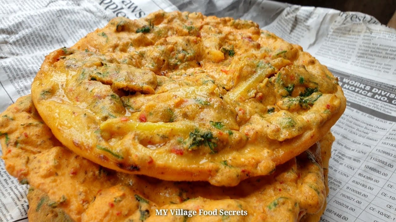 Tala Hua Naan Recipe | Besan wala Naan Recipe Village Style | MY ...