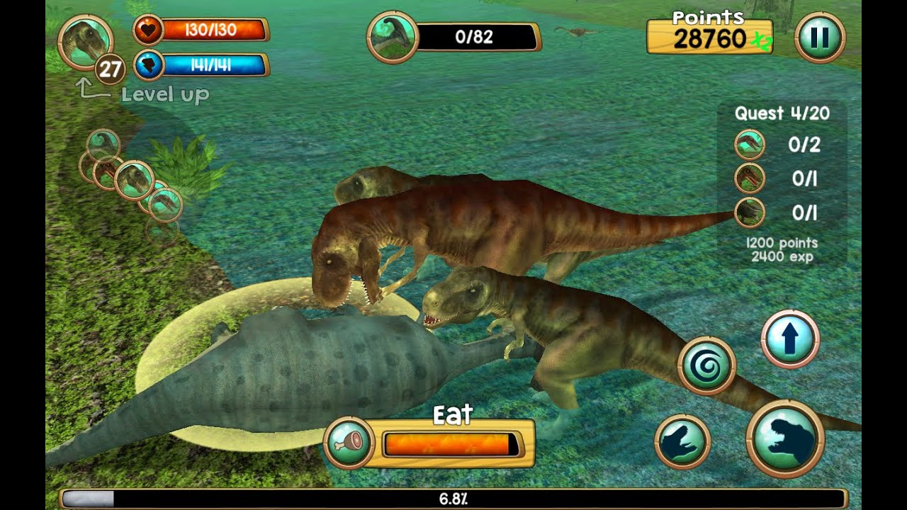 Tyrannosaurus Rex Sim 3D - Android / iOS - Gameplay - YouTube