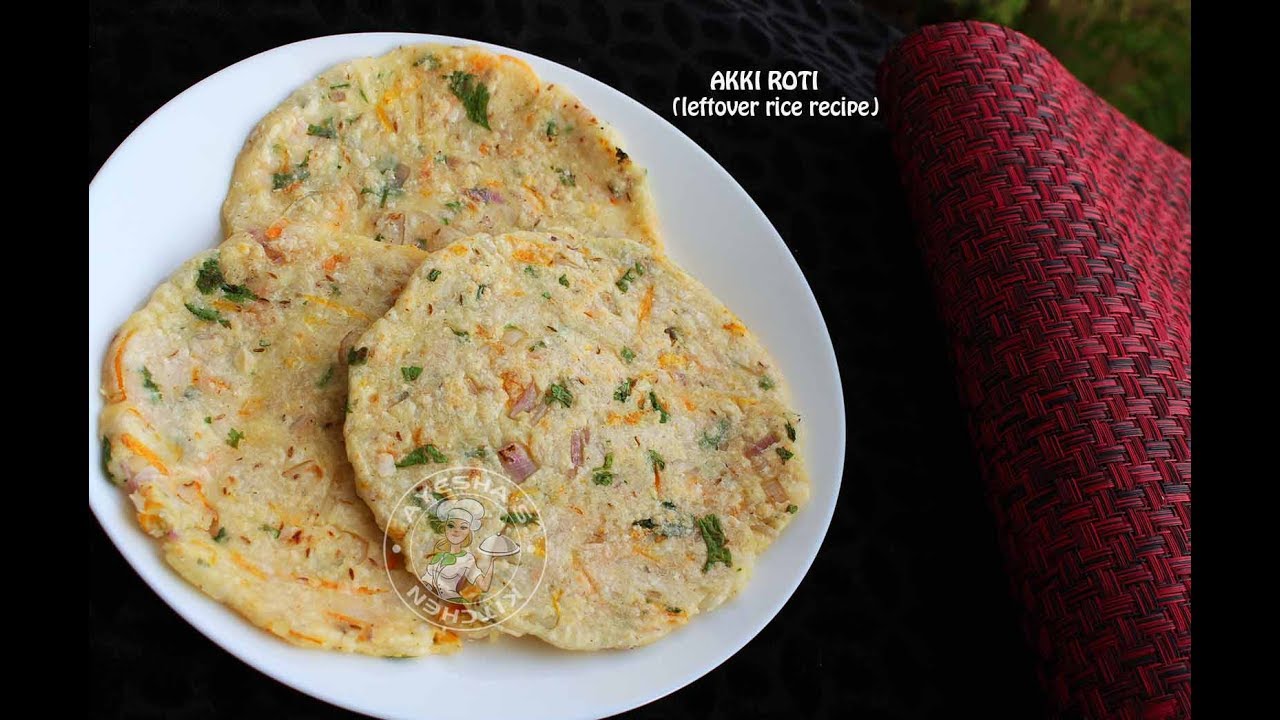 Akki Rotti - Rotti with left over cooked rice - YouTube