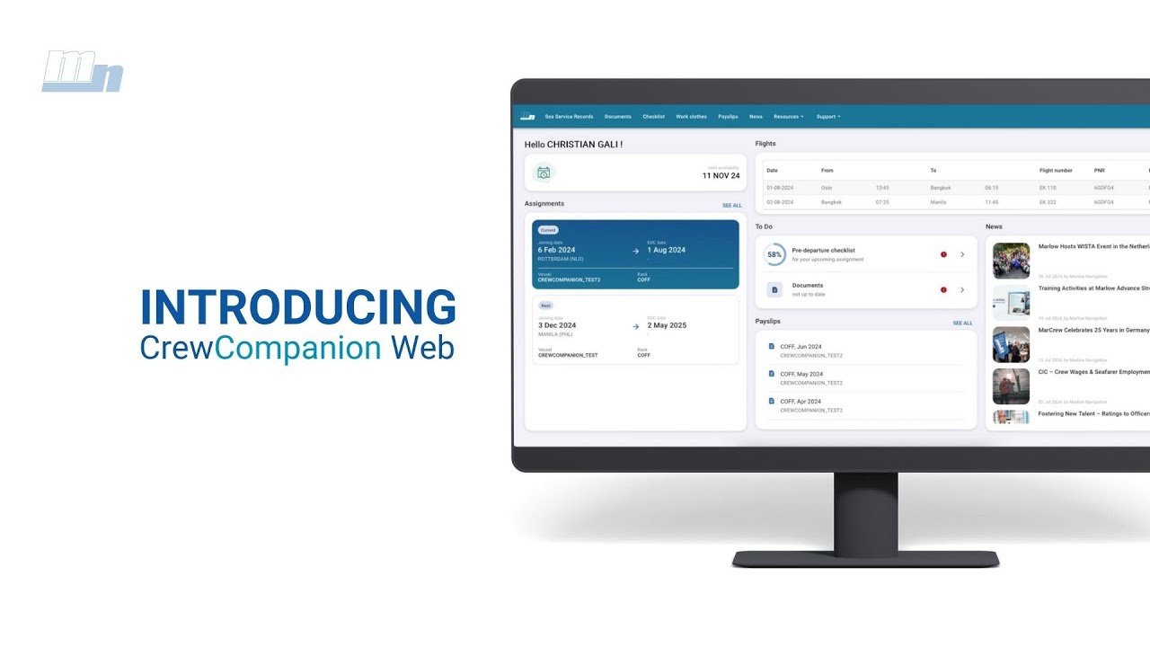 CrewCompanion Web - Marlow Navigation - YouTube