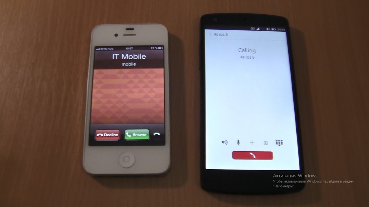 Incoming call&Outgoing call at the Same Time iPhone 4s ios 6+Nexus 5 ...