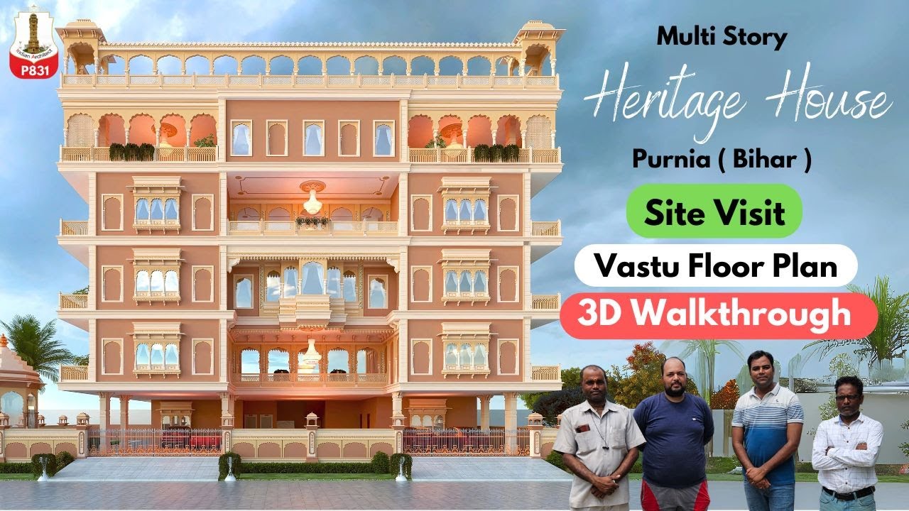 P831 Multi Story Heritage House Design | Site Visit | 3D Walkthrough ...