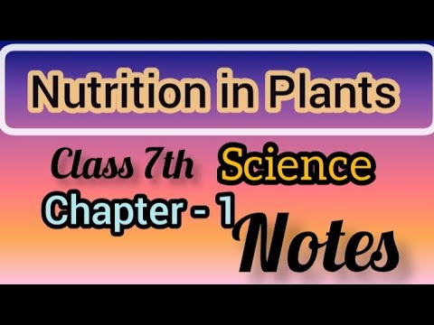 CBSE Class 7 Scienece Chapter 1(Nutrition in Plants)Complete Notes# ...