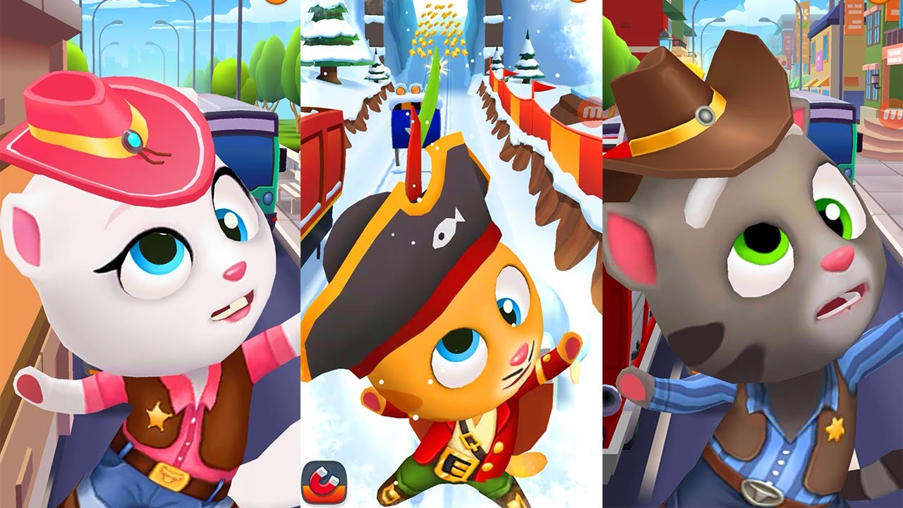 NEW! COWBOY ANGELA Talking Tom Gold Run New Character Unlock UpDate ...