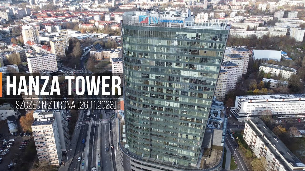 Hanza Tower - Szczecin z drona [26.11.2023] - YouTube