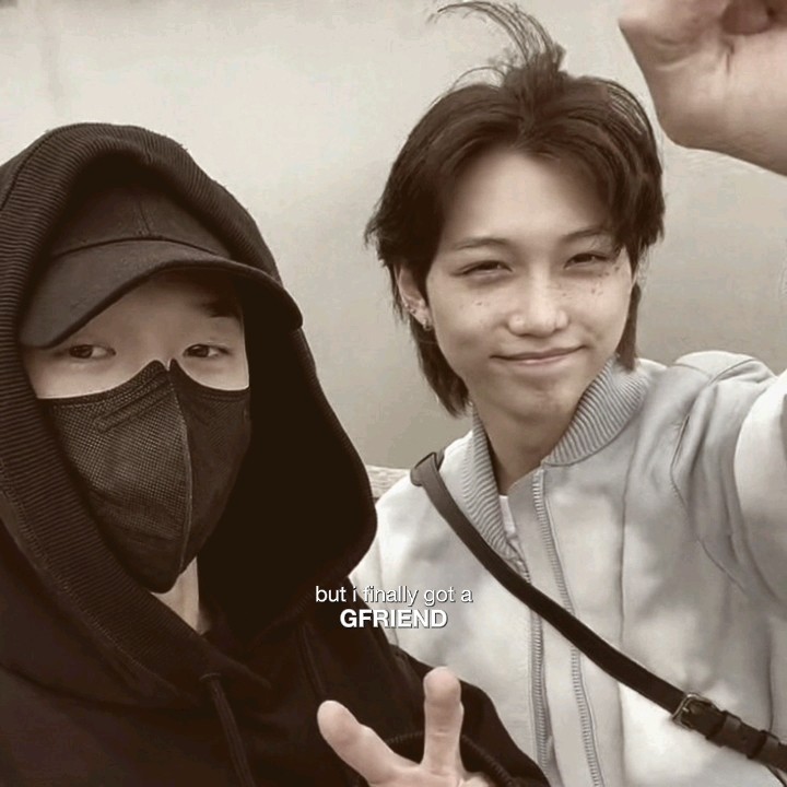 finally i got a girlfriend ! 💗 #felix #bangchan #chanlix @Reh-Reh-you ...