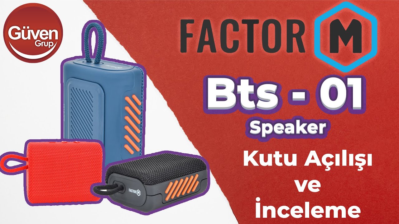 Factor M BTS01 Taşınabilir Bluetooth Hoparlör - YouTube