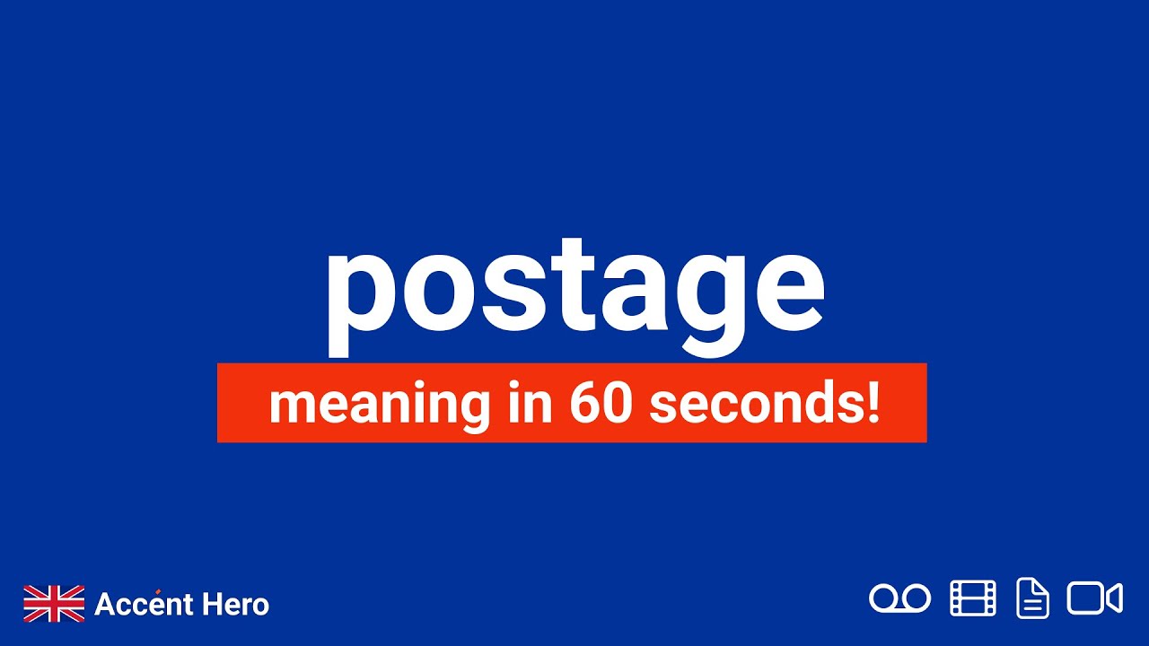 POSTAGE - Meaning and Pronunciation - YouTube