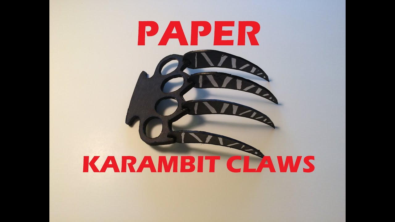 How to Make Paper Karambit Claws| Paper Wolverine Claws - YouTube