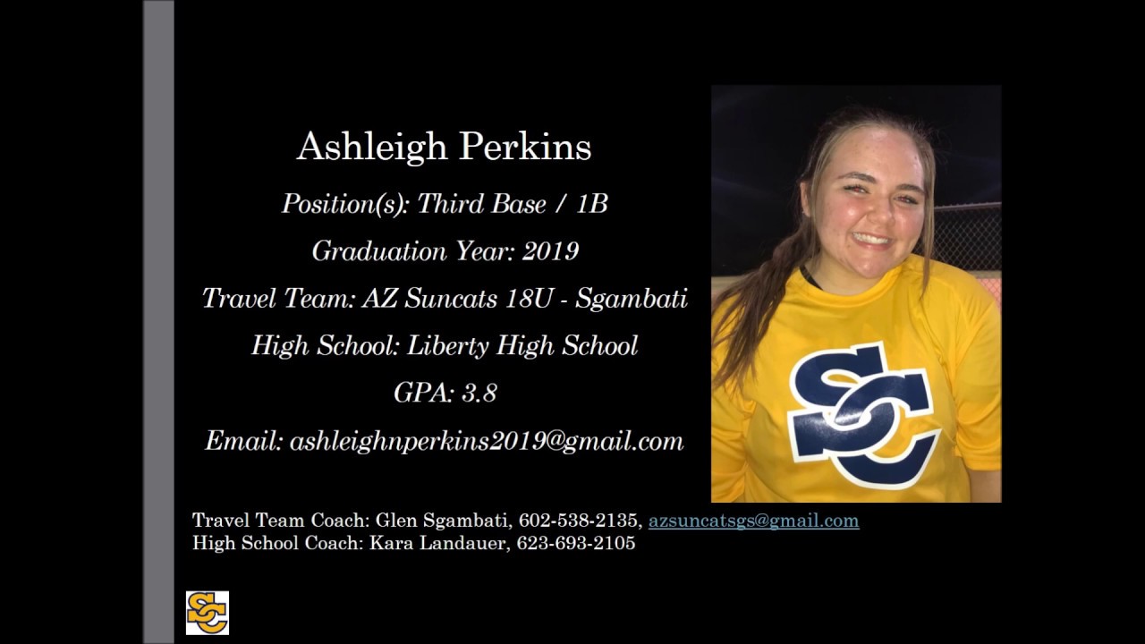 Ashleigh Perkins Softball Skills Video -- 2019 3B 1B - YouTube