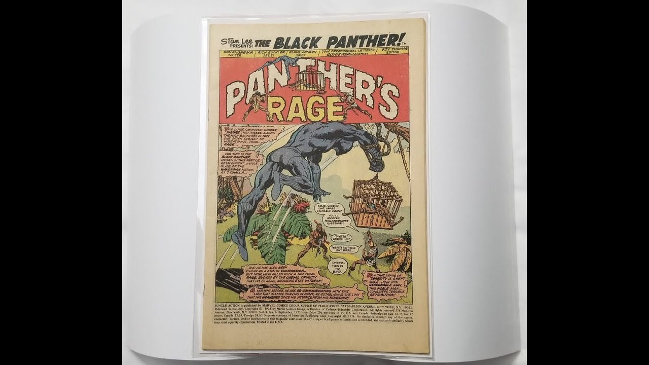 1973 MARVEL Jungle Action BLACK PANTHER 6 KILLMONGER 1st Bronze Age ...