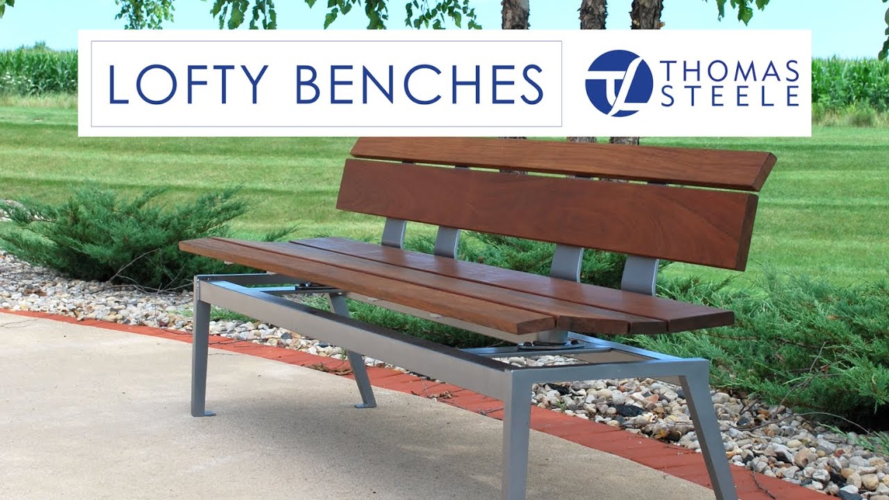 Lofty Series Benches | Thomas Steele Site Furnishings - YouTube